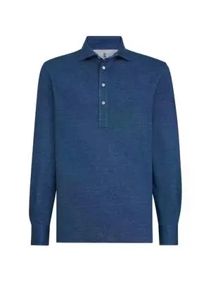 Brunello Cucinelli Long-sleeve Polo Shirt