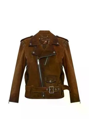 GOLDEN GOOSE Belted Leather Jacket