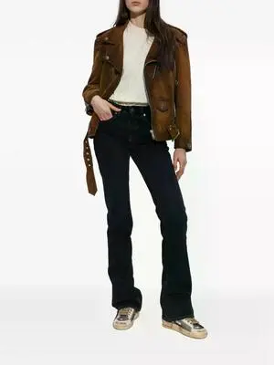 GOLDEN GOOSE Belted Leather Jacket