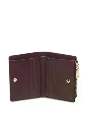 V°73 Lettering Logo Zip Wallet - Brown