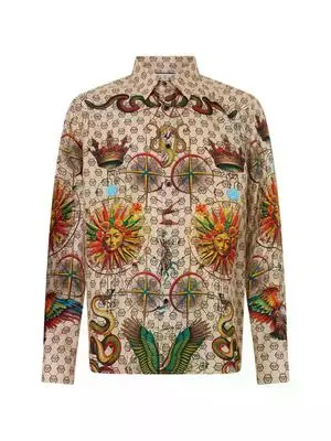 Philipp Plein Monogram Tattoo Shirt - Neutrals