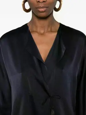 FORTE_FORTE Tassel V-neck Top - Blue