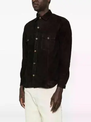 RIFUGIO Pocket Suede Shirt - Brown