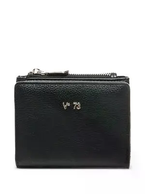 V°73 Lettering Logo Zip Wallet - Black