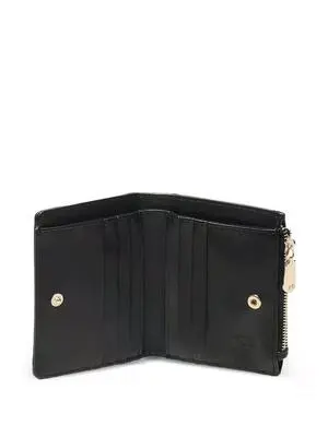V°73 Lettering Logo Zip Wallet - Black