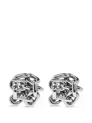 JIL SANDER Knotted Stud Earrings - Silver