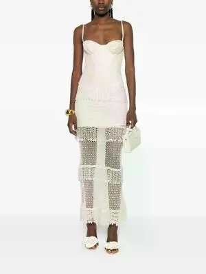 PatBO Beaded Tiered Maxi Dress