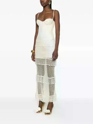 PatBO Beaded Tiered Maxi Dress