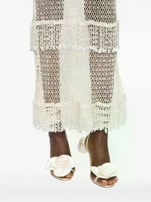 PatBO Beaded Tiered Maxi Dress