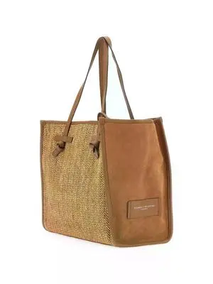 MARCELLA CLUB Marcella Handle Leather Shoulder Bag - Neutrals