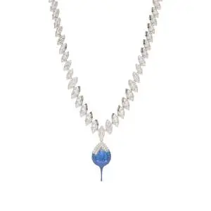 Ottolinger Dipped Diamond Necklace - Royal Blue