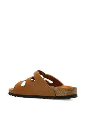 BIRKENSTOCK Florida Suede Flat Sandals - Brown