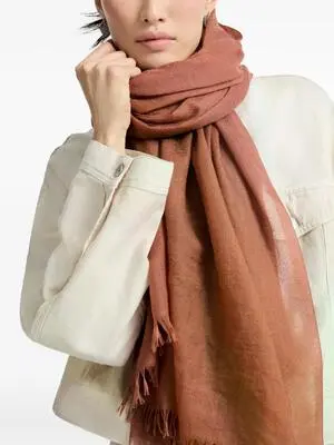 Brunello Cucinelli Fringed Scarf - Orange