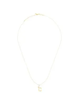 MISSOMA Mini Curly Molten Initial Pendant Necklace - Gold