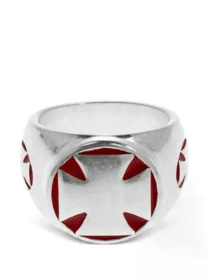 Vetements Cross Motif Ring - Silver