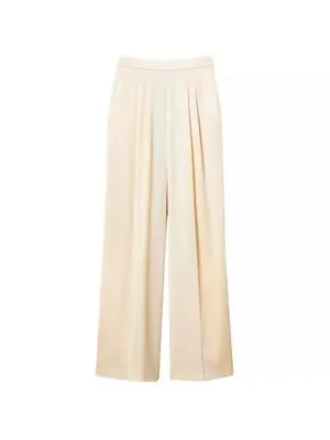 TWINSET Wide-leg Satin Trousers - Neutrals