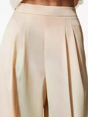 TWINSET Wide-leg Satin Trousers - Neutrals