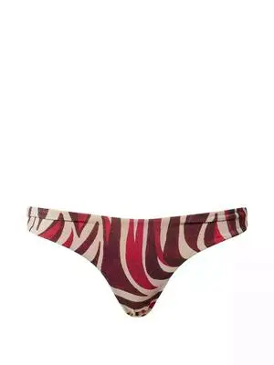 TWINSET Printed Bikini Bottom - Red