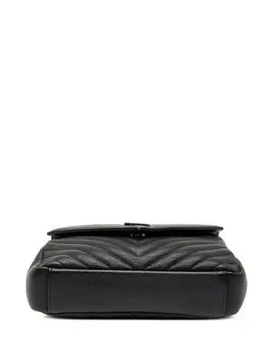 Saint Laurent 2010-2026 Medium Chevron Sheepskin Monogram College Satchel