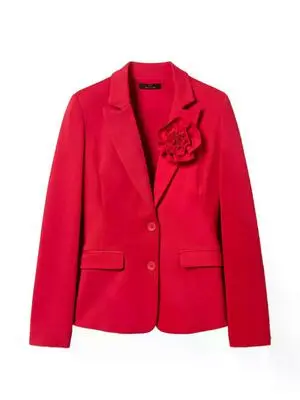 TWINSET Floral-appliqué Blazer - Red