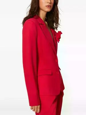 TWINSET Floral-appliqué Blazer - Red