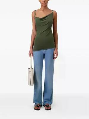 Coperni Draped Strap Logo Blouse