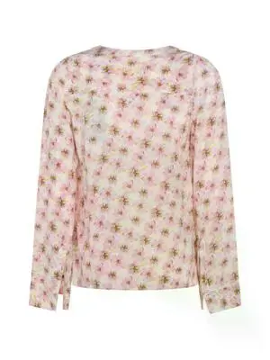 Zadig&Voltaire Floral-print Long-sleeve Blouse - Neutrals
