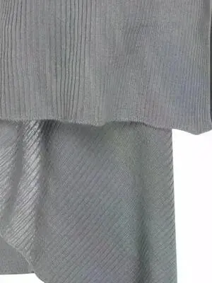 Rick Owens Ribbed-knit Asymmetric Cardigan