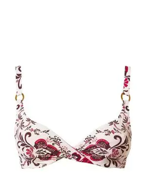 TWINSET Printed Bikini Top - Neutrals