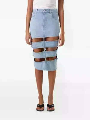 Coperni Midi Spiral Denim Skirt