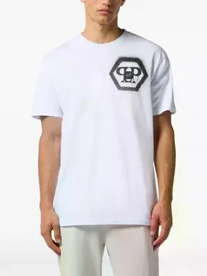 Philipp Plein Printed Round-neck T-shirt - White