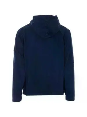C.P. COMPANY Hooded Jacket With Patch Logo - Blue