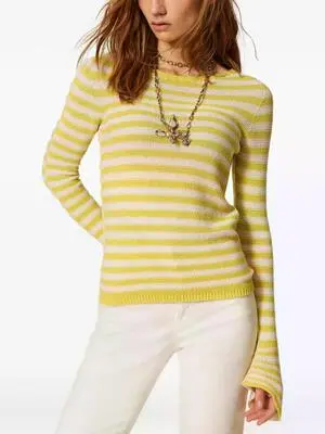 TWINSET Striped Crew-neck Top