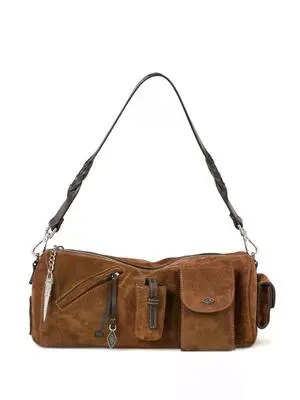 Ba&sh Suede Shoulder Bag - Brown