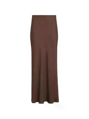 Brunello Cucinelli Slit-detail Maxi Skirt - Brown