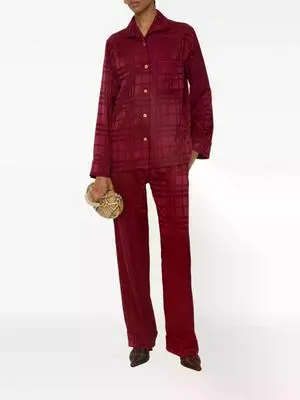 Burberry Check Silk Pajama Trousers