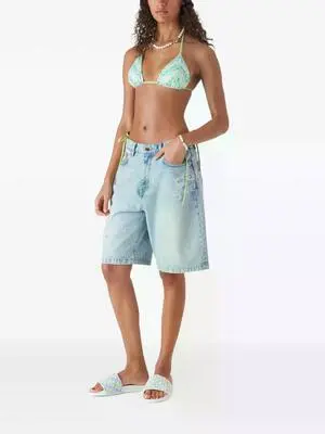Casablanca Wavy-monogram Tie Bikini Top