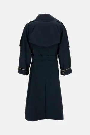 Max Mara Long Water-repellent Trench Coat - Blue