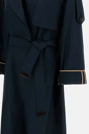 Max Mara Long Water-repellent Trench Coat - Blue