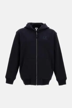 C.P. COMPANY Full-zip Brushed Cotton Hoodie