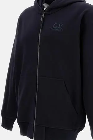 C.P. COMPANY Full-zip Brushed Cotton Hoodie