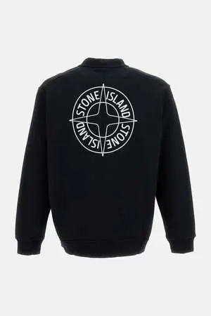 Stone Island Crewneck Cotton Sweatshirt - Black