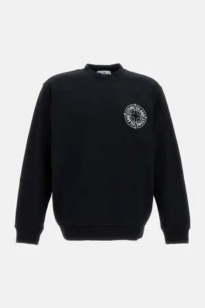 Stone Island Crewneck Cotton Sweatshirt Nero