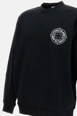 Stone Island Crewneck Cotton Sweatshirt - Nero