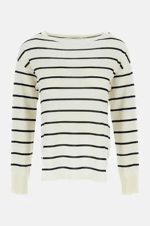 Max Mara Striped Long Sleeve T-shirt - White