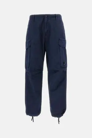 C.P. COMPANY Boxy Micro-Reps Cargo Pants With Lens Detail Blue