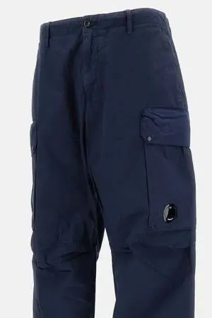 C.P. COMPANY Boxy Micro-reps Cargo Pants With Lens Detail - Blue