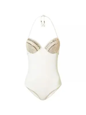 TWINSET Sequin Embellished Swimsuit - White