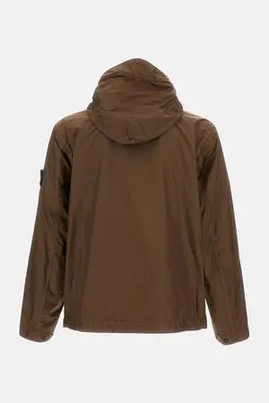 Stone Island Hooded Full-zip Jacket - Brown