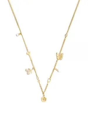 COACH® Butterfly Charm Necklace - Gold